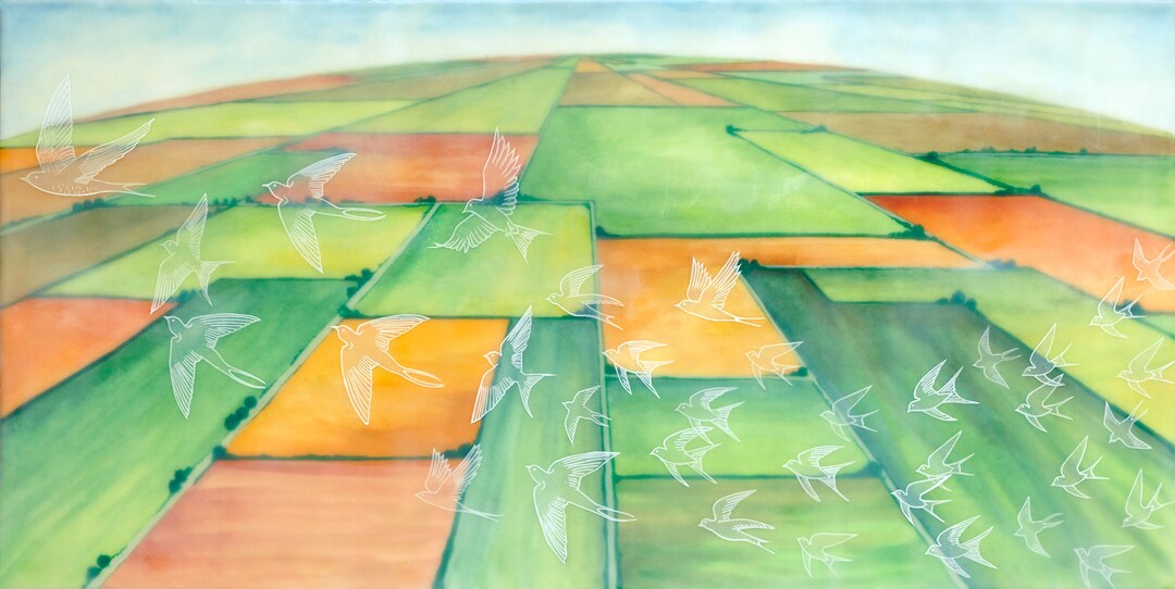 Print - Limited Edition - "fly-over Country" - Mixed Media Encaustic - Etsy