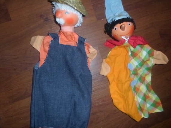 Handmade Hand Puppetsvintagepinochio & Gepeto. Wood | Etsy