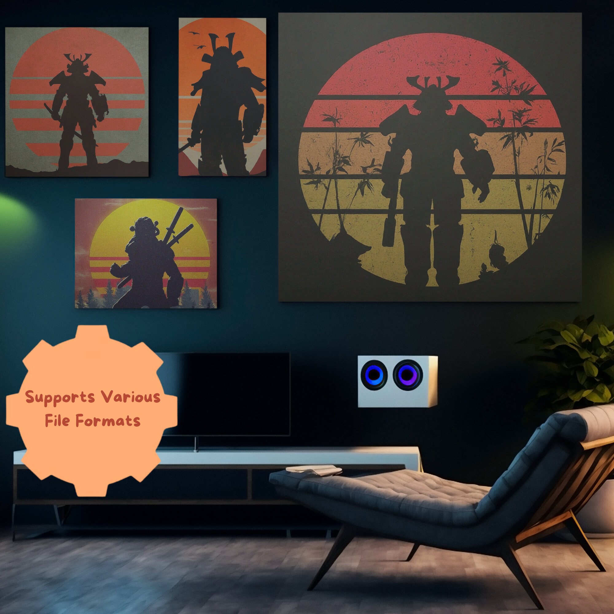 Fallout Poster and Wall Art Bundle SVG Samurai Fallout Cosplay, New ...