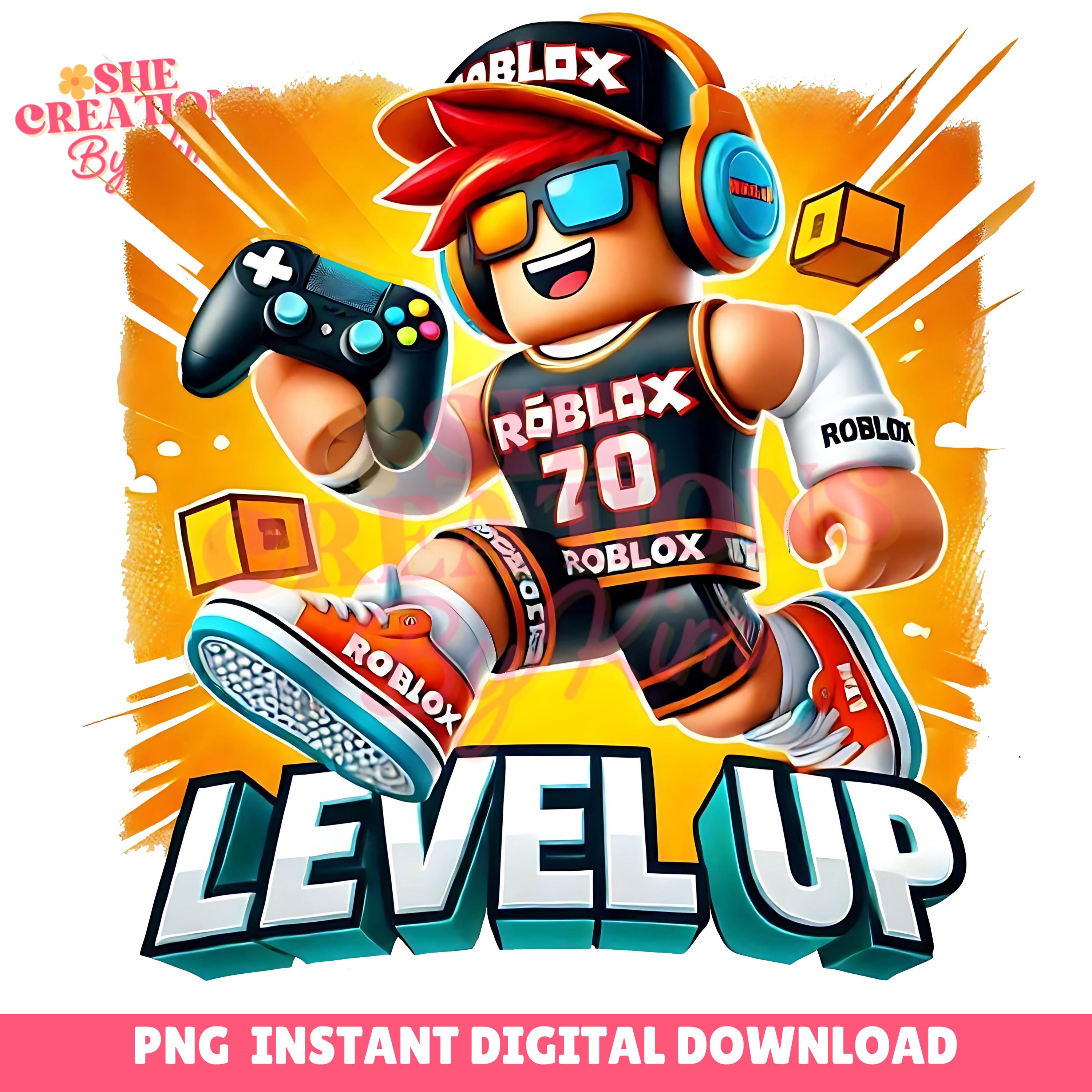 Roblox Boy PNG: Gamer Clipart, Gaming Sublimation Design (digital ...