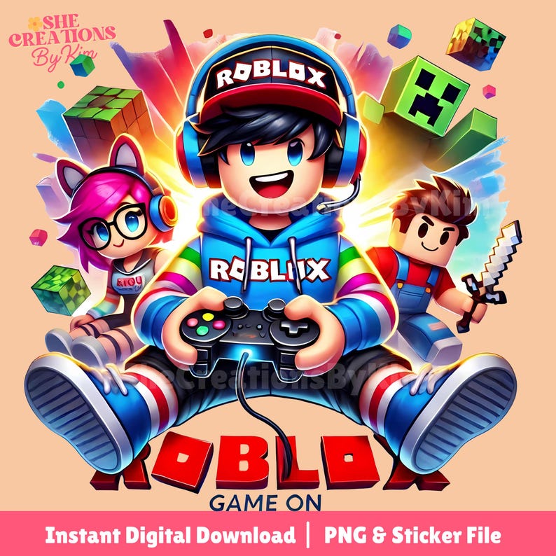 Roblox Gamer PNG & Sticker Bundle (digital Download) - Etsy