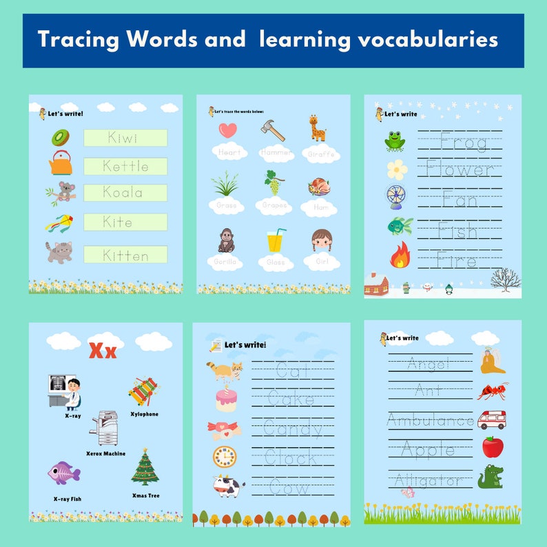 Preschool Printable Tracing Words Preschool Activity Worksheets ...