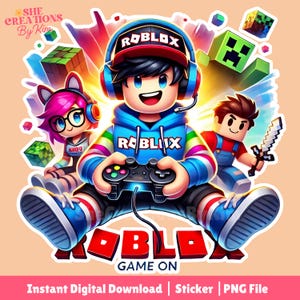 Roblox Gamer PNG & Sticker Bundle (digital Download) - Etsy