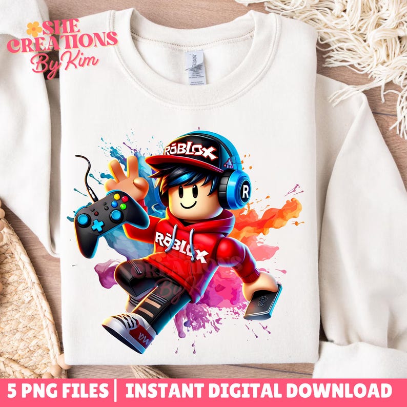 Roblox Boy PNG: Gamer Clipart, Gaming Stickers (digital Download) - Etsy