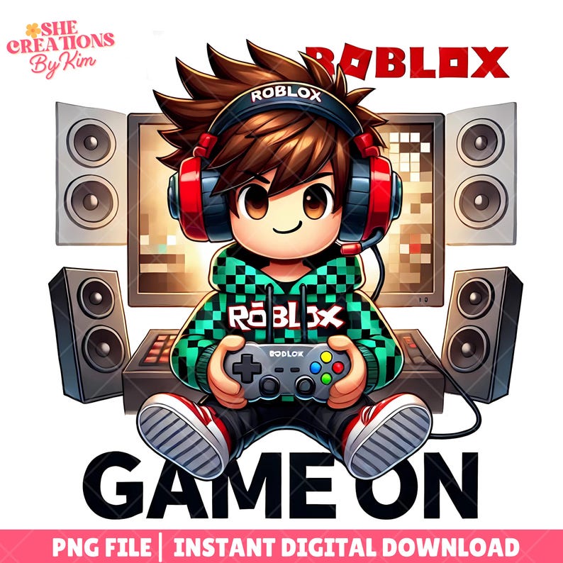 Gamer Boy PNG: Video Game Character, Sublimation Design (digital ...