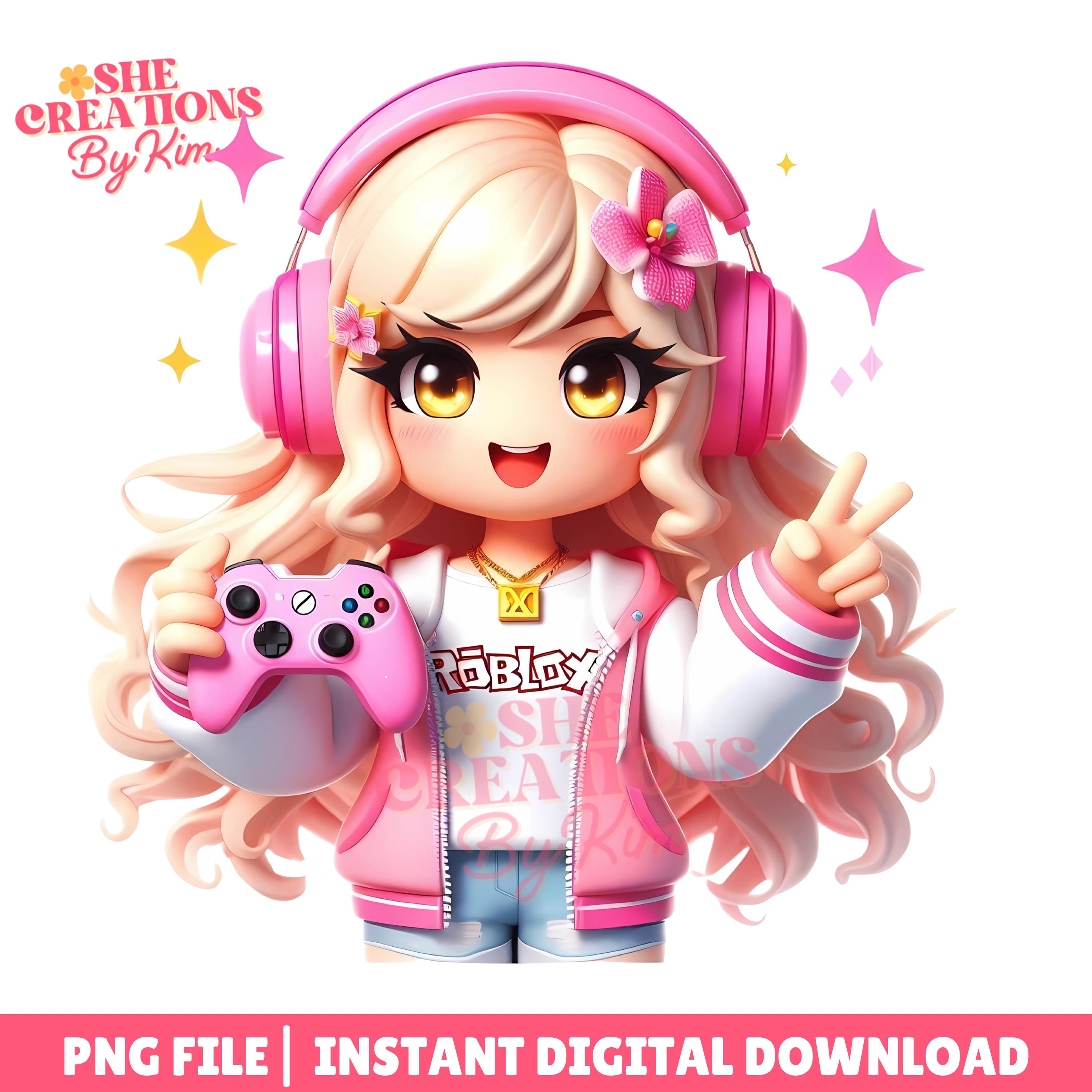 Roblox Gamer Girl PNG Clipart: Sublimation Bundle (digital Download) - Etsy