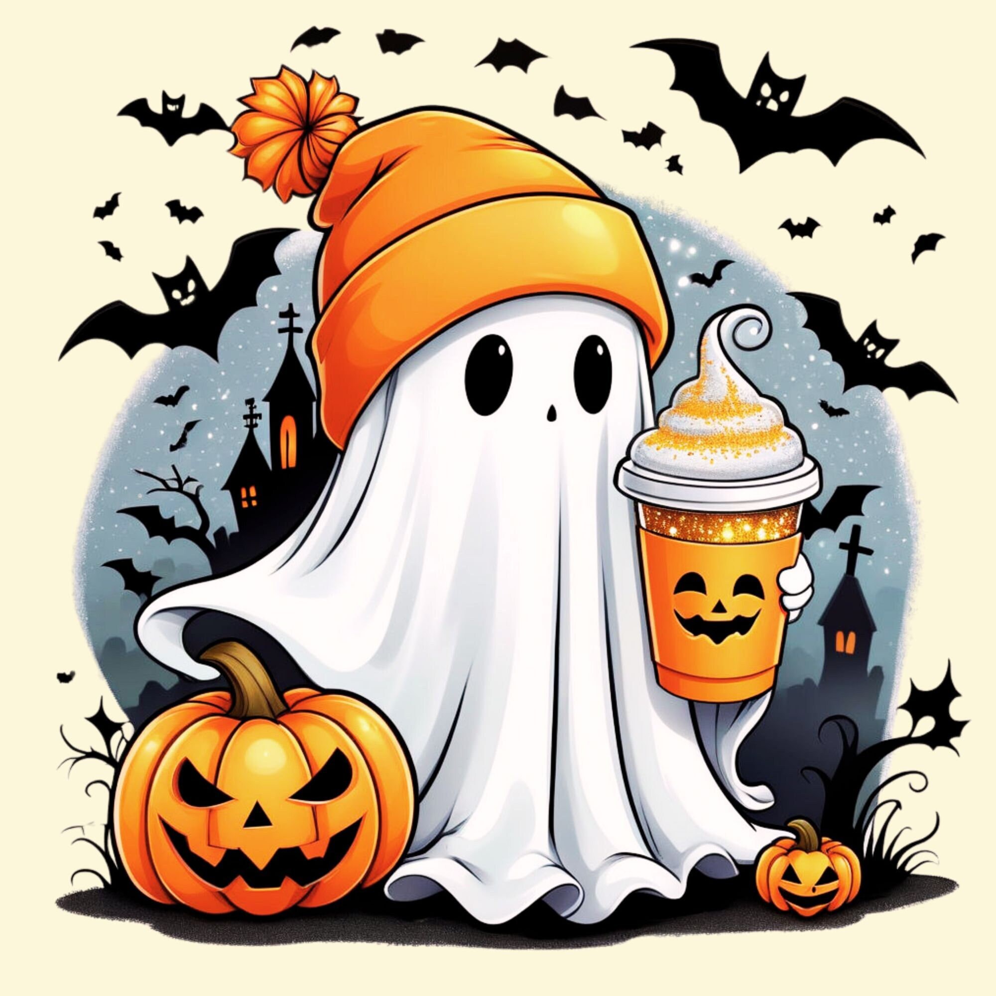 Cute Ghost T-shirt PNG, Halloween Ghost Design, Ghost Shirt SVG PNG ...