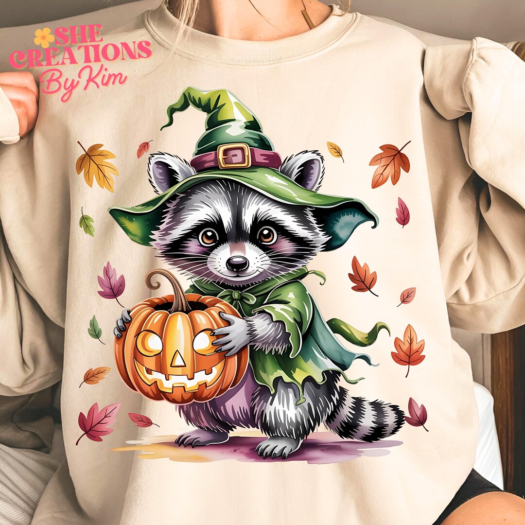 Halloween Raccoon PNG, Ghost Raccoon, Halloween Shirt, Autumn Png ...