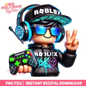 Gamer Boy PNG: Video Game Character, Sublimation Design (digital ...
