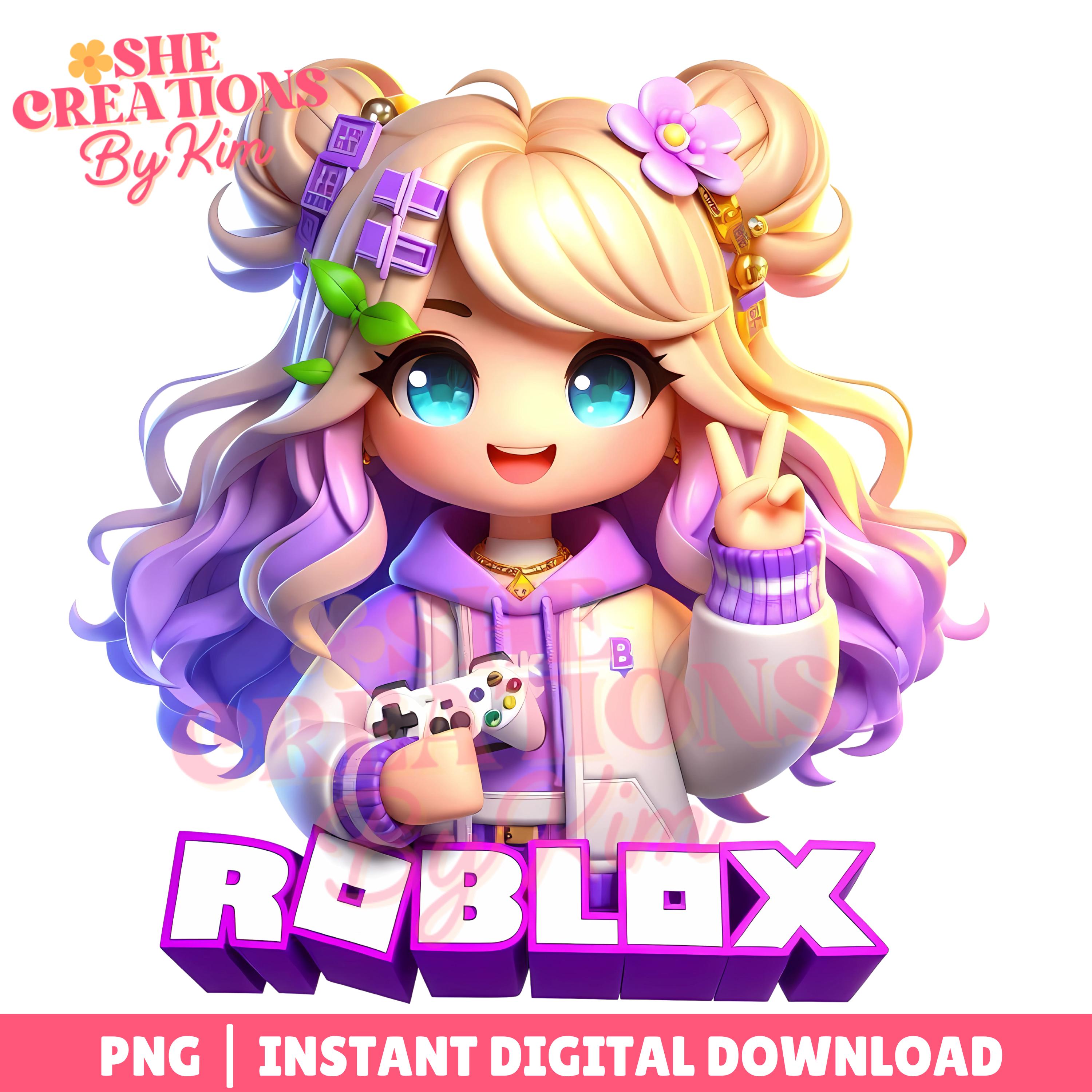 Roblox Gamer Girl PNG: Digital Clipart, Sublimation Design (digital ...