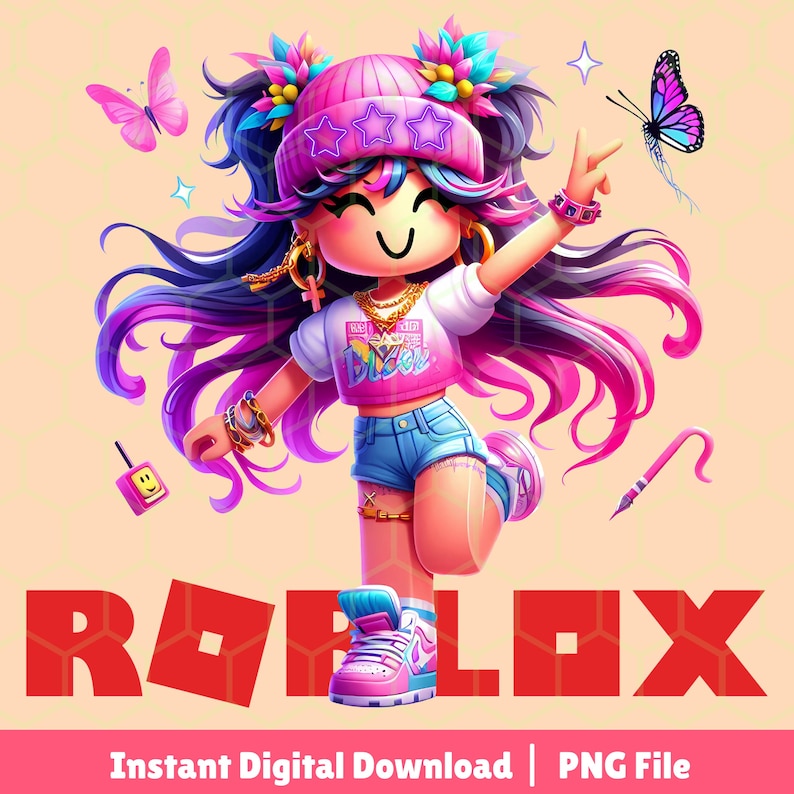 Roblox Png, Kid Gamer, Gamer Girl Png, Game Png, Game Character Digital ...