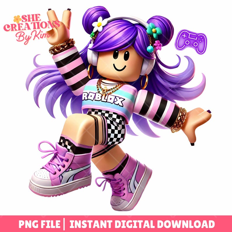 Gamer Girl Png, Robl0x Png, Gaming Design, Anime Png for Stickers ...