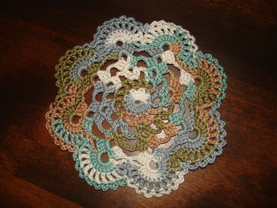 New Handmade Crocheted "eight Shells" Coaster/doily in Aspen - This ...