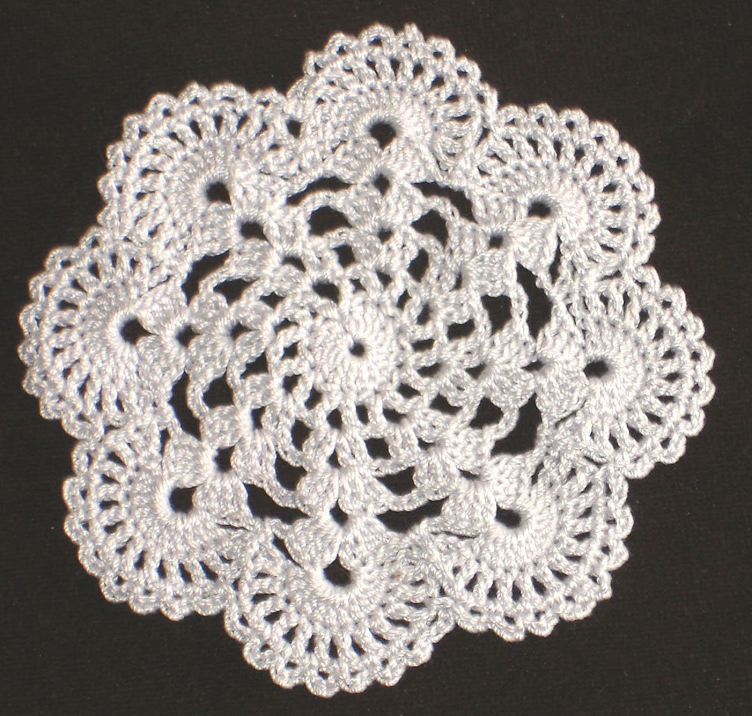New Handmade Crocheted "eight Shells" Coaster/doily in Silver - This ...