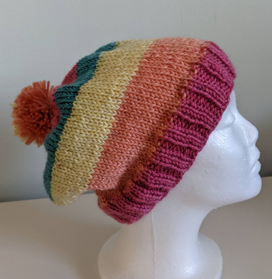 New Handmade Macaroon by Pastry Puff Hat, Slouch Hat, Tobaggon Hat ...