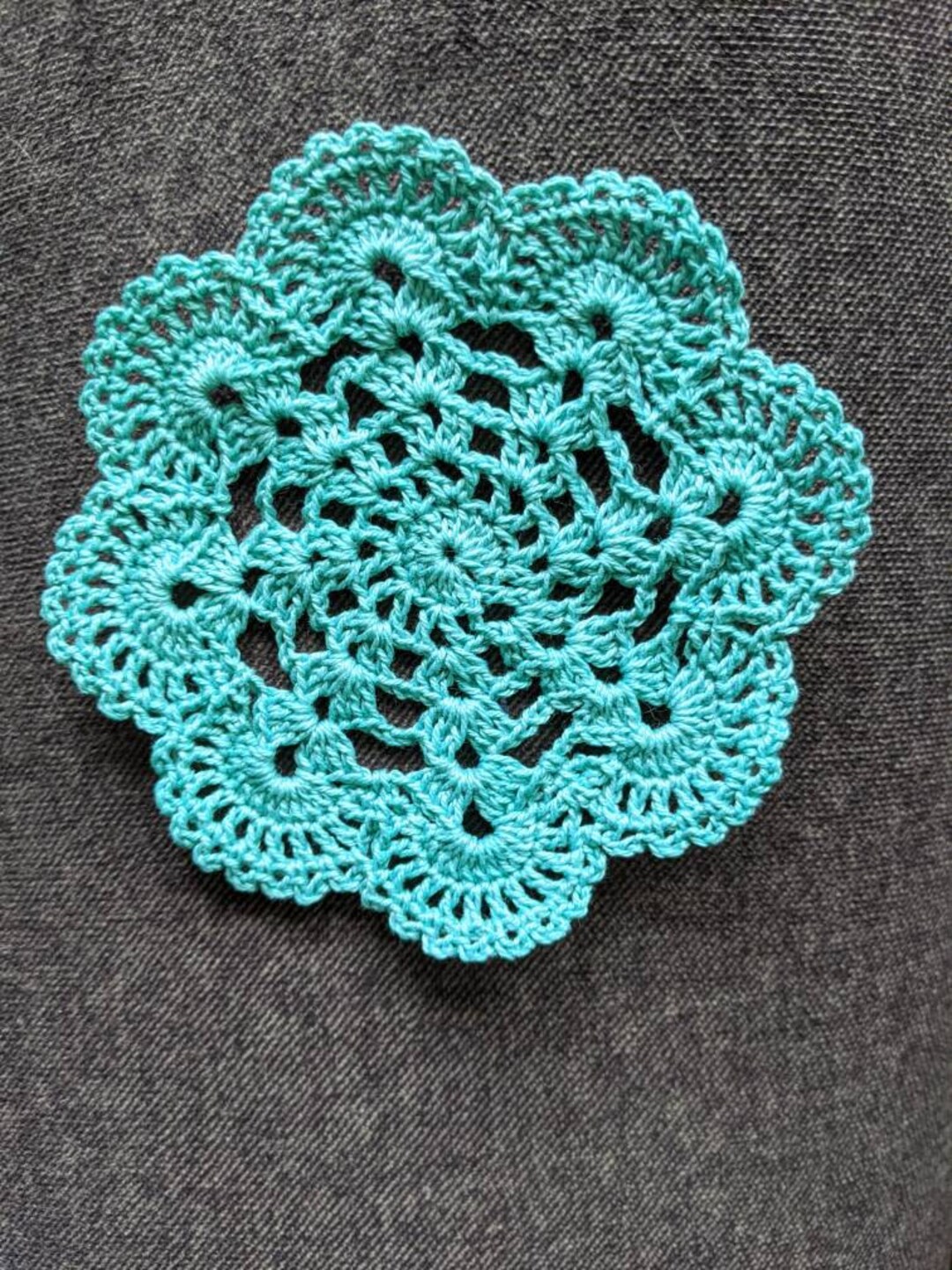 New Handmade Crocheted "eight Shells" Coaster/doily in Jade - This Item ...