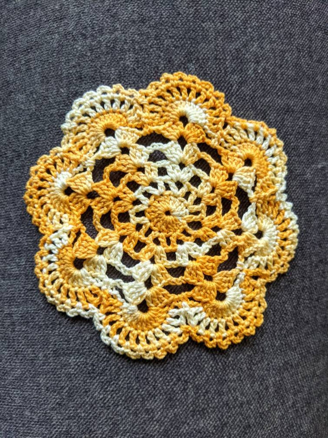 New Handmade Crocheted eight Shells Coaster/doily in Dark Shaded ...