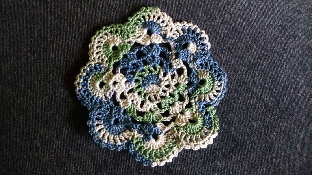 New Handmade Crocheted eight Shells Coaster/doily in Oasis This Item ...