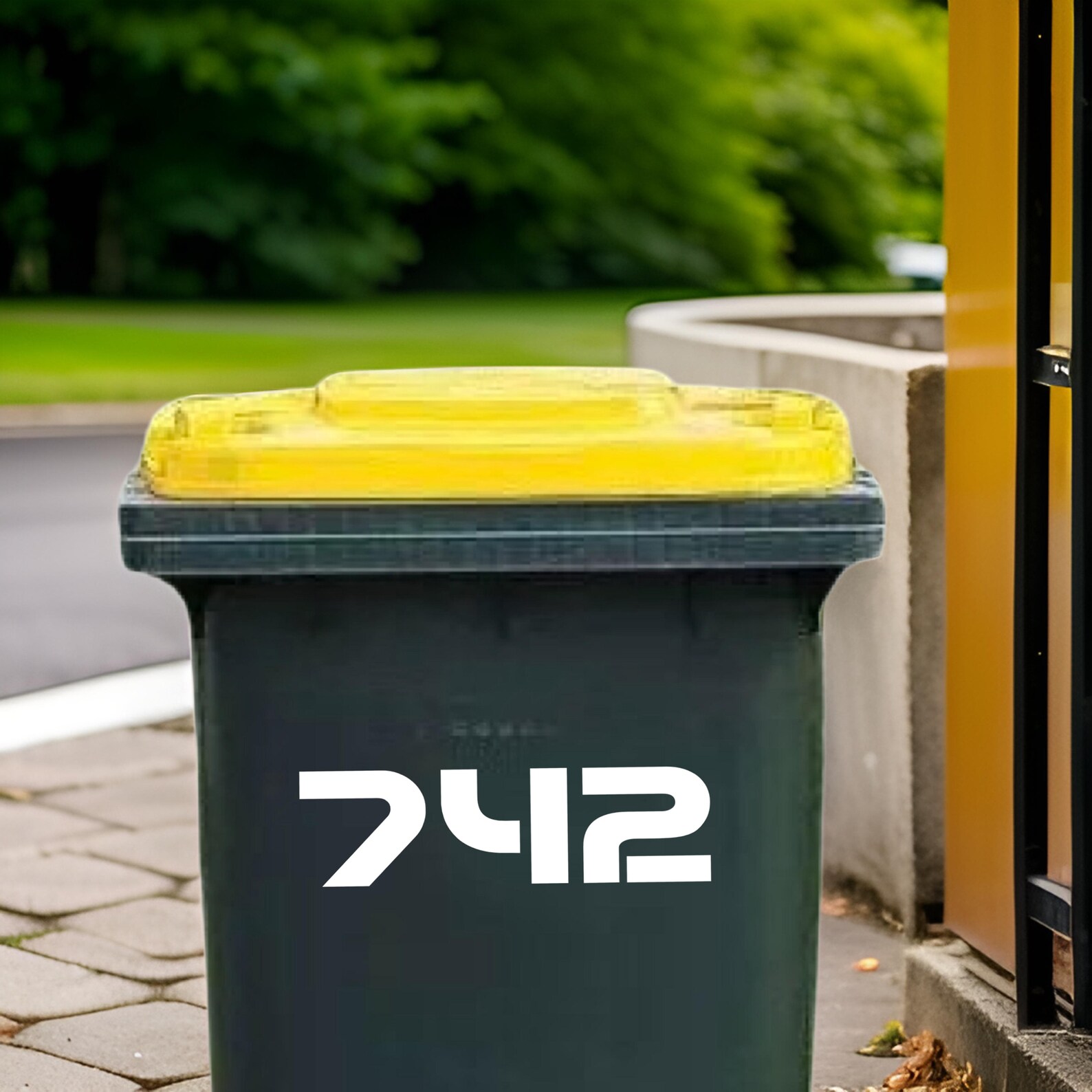 Wheelie Bin Sticker Rubbish Bin Sticker Custom Bin Decal Street Name ...