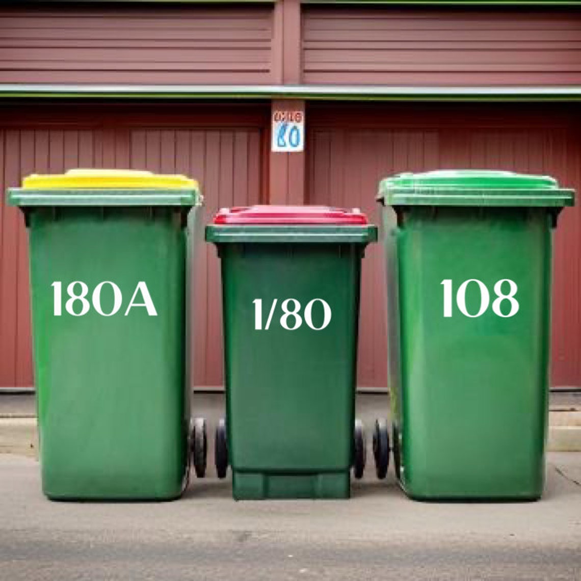 Wheelie Bin Sticker Rubbish Bin Sticker Custom Bin Decal Street Name ...