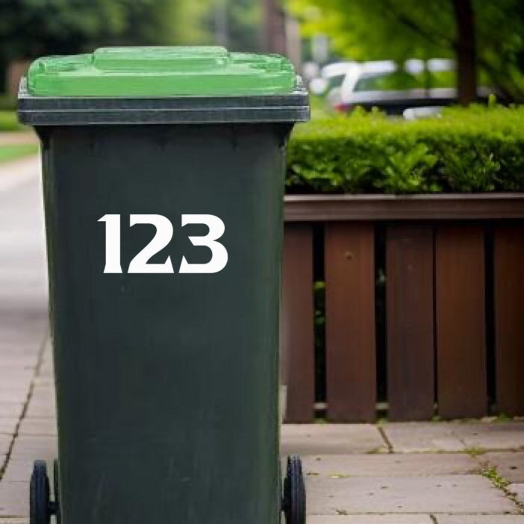 Wheelie Bin Sticker Rubbish Bin Sticker Custom Bin Decal Street Name ...