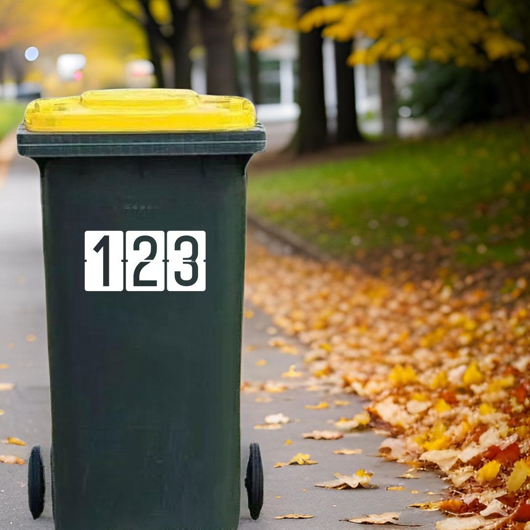 Wheelie Bin Sticker Rubbish Bin Sticker Custom Bin Decal Street Name ...