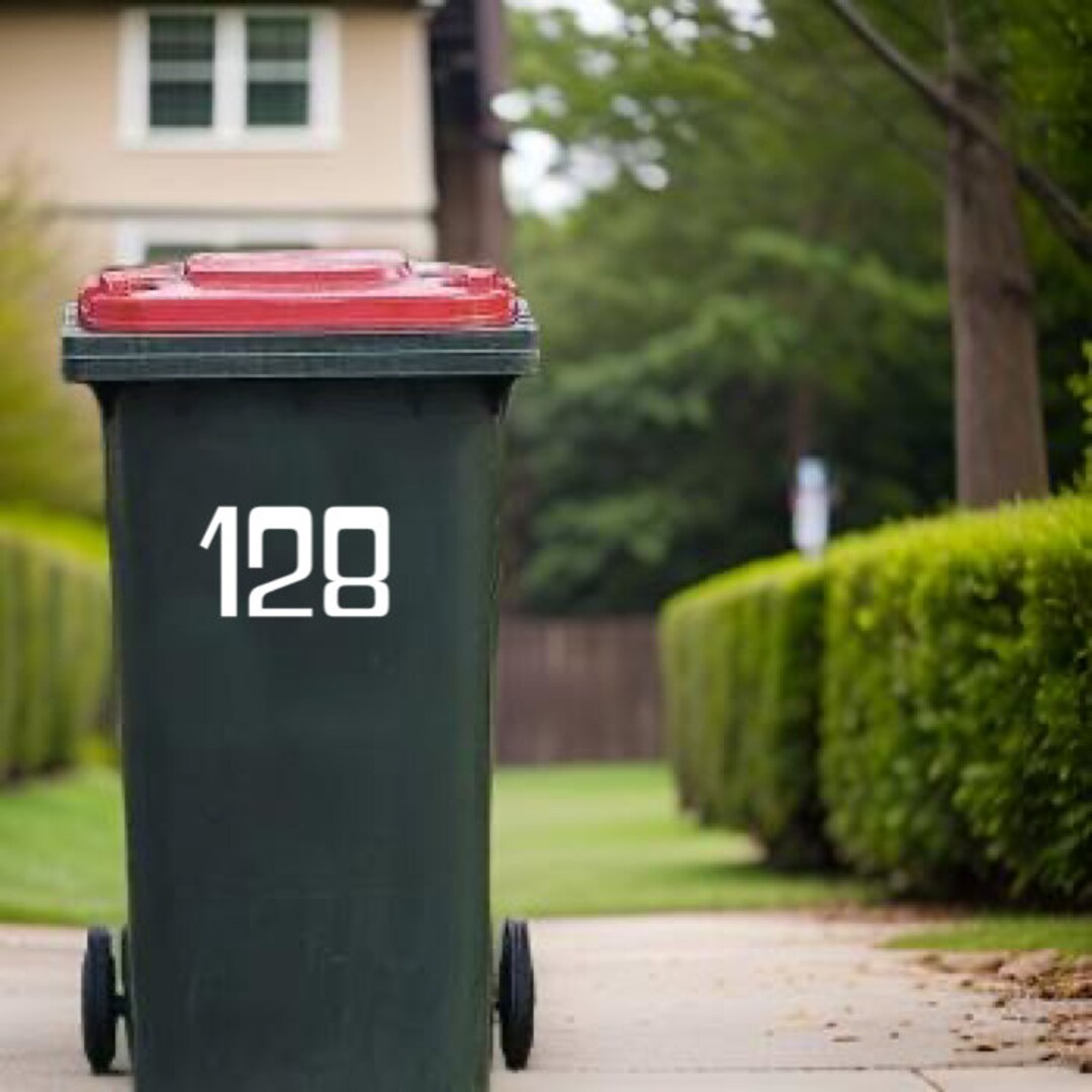 Wheelie Bin Sticker Rubbish Bin Sticker Custom Bin Decal Street Name ...