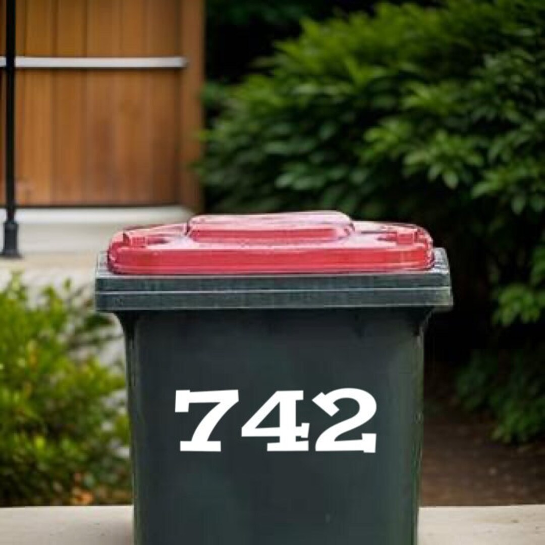 Wheelie Bin Sticker Rubbish Bin Sticker Custom Bin Decal Street Name ...