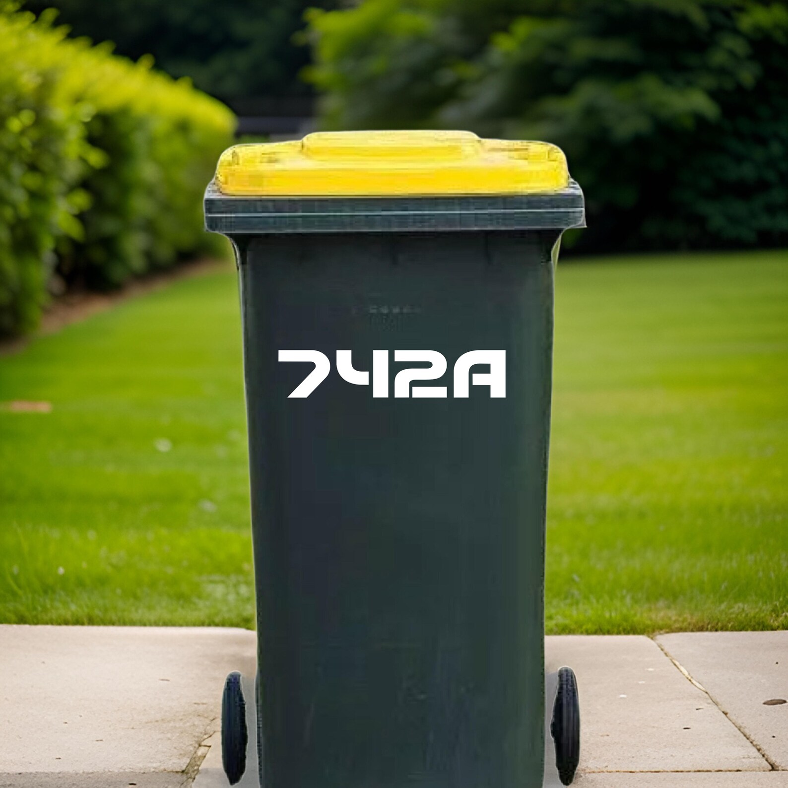 Wheelie Bin Sticker Rubbish Bin Sticker Custom Bin Decal Street Name ...