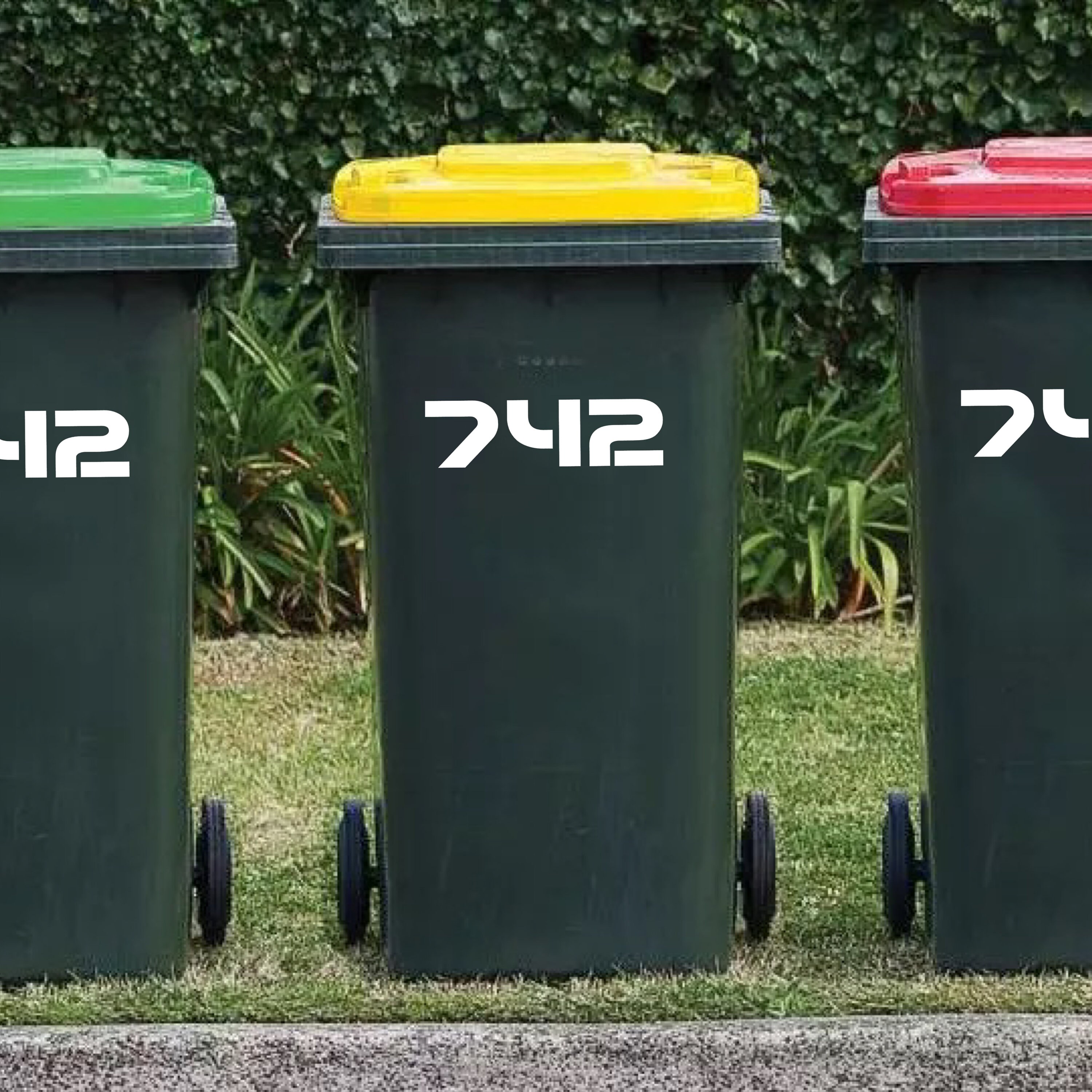 Wheelie Bin Sticker Rubbish Bin Sticker Custom Bin Decal Street Name ...