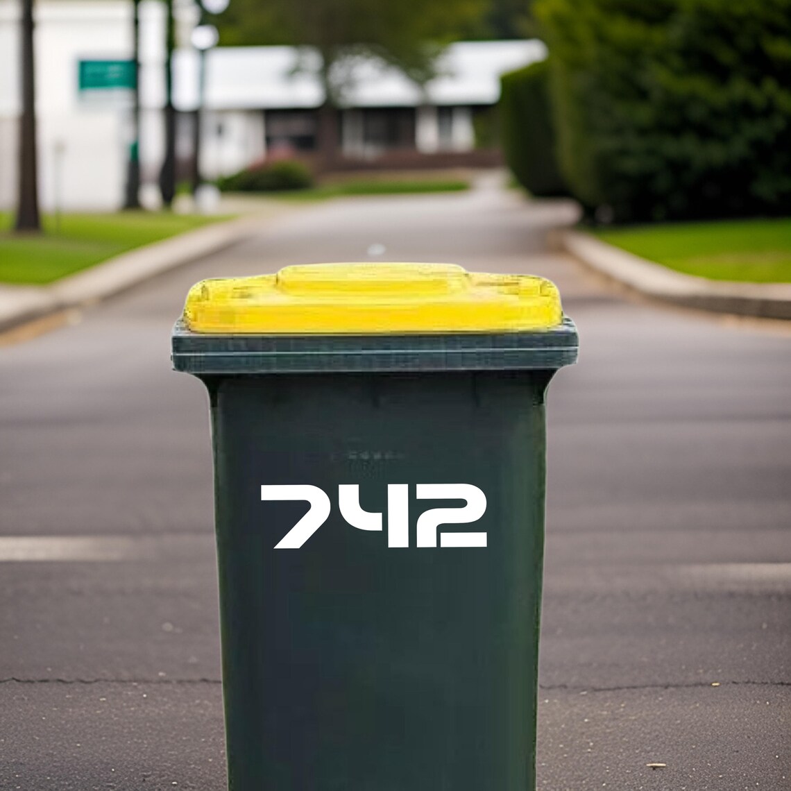 Wheelie Bin Sticker Rubbish Bin Sticker Custom Bin Decal Street Name ...