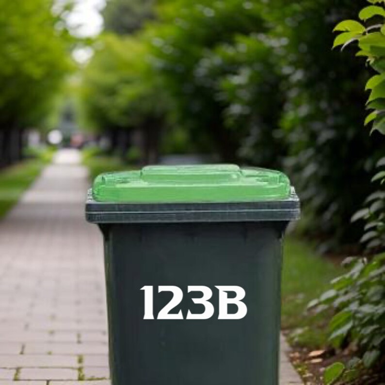 Wheelie Bin Sticker Rubbish Bin Sticker Custom Bin Decal Street Name ...