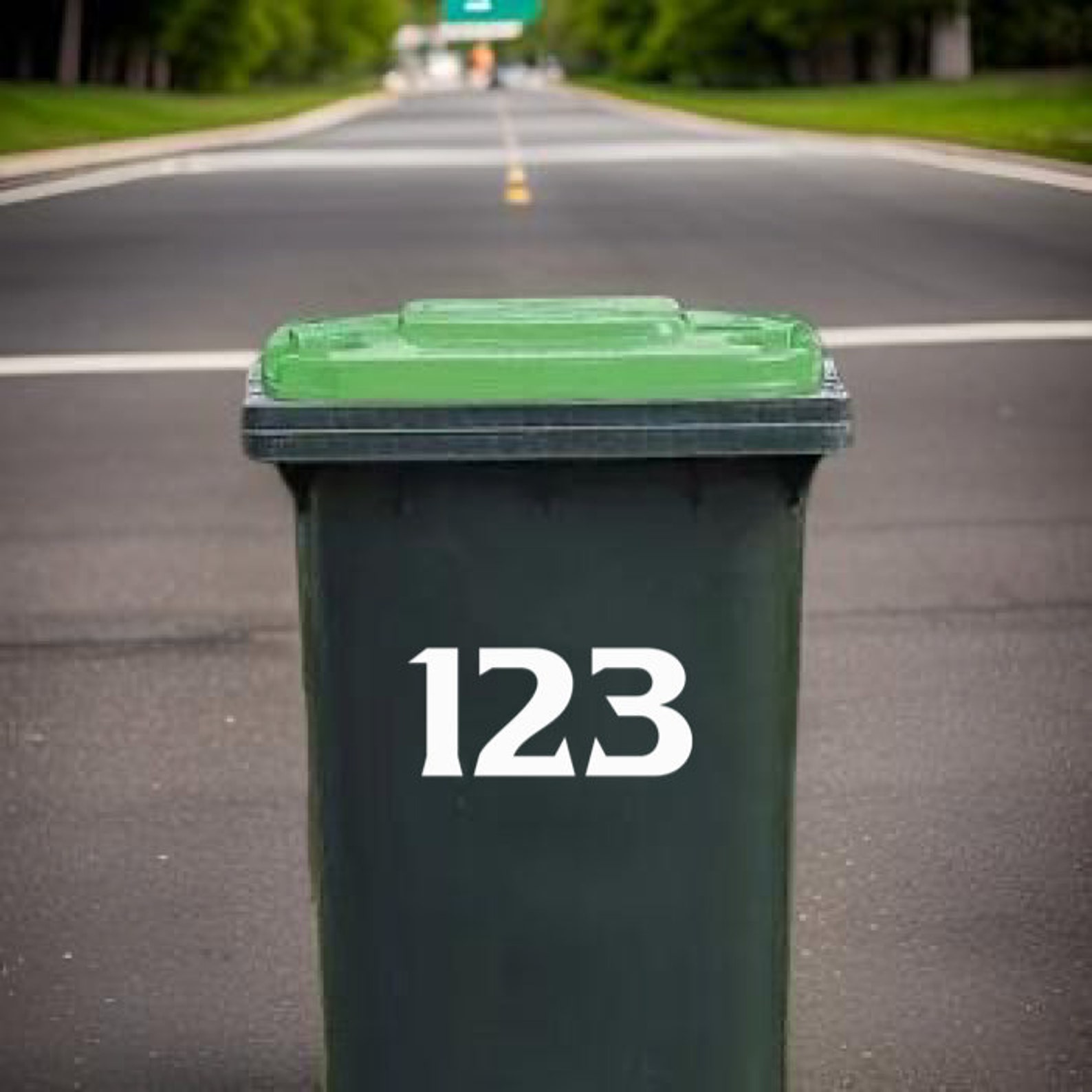 Wheelie Bin Sticker Rubbish Bin Sticker Custom Bin Decal Street Name ...