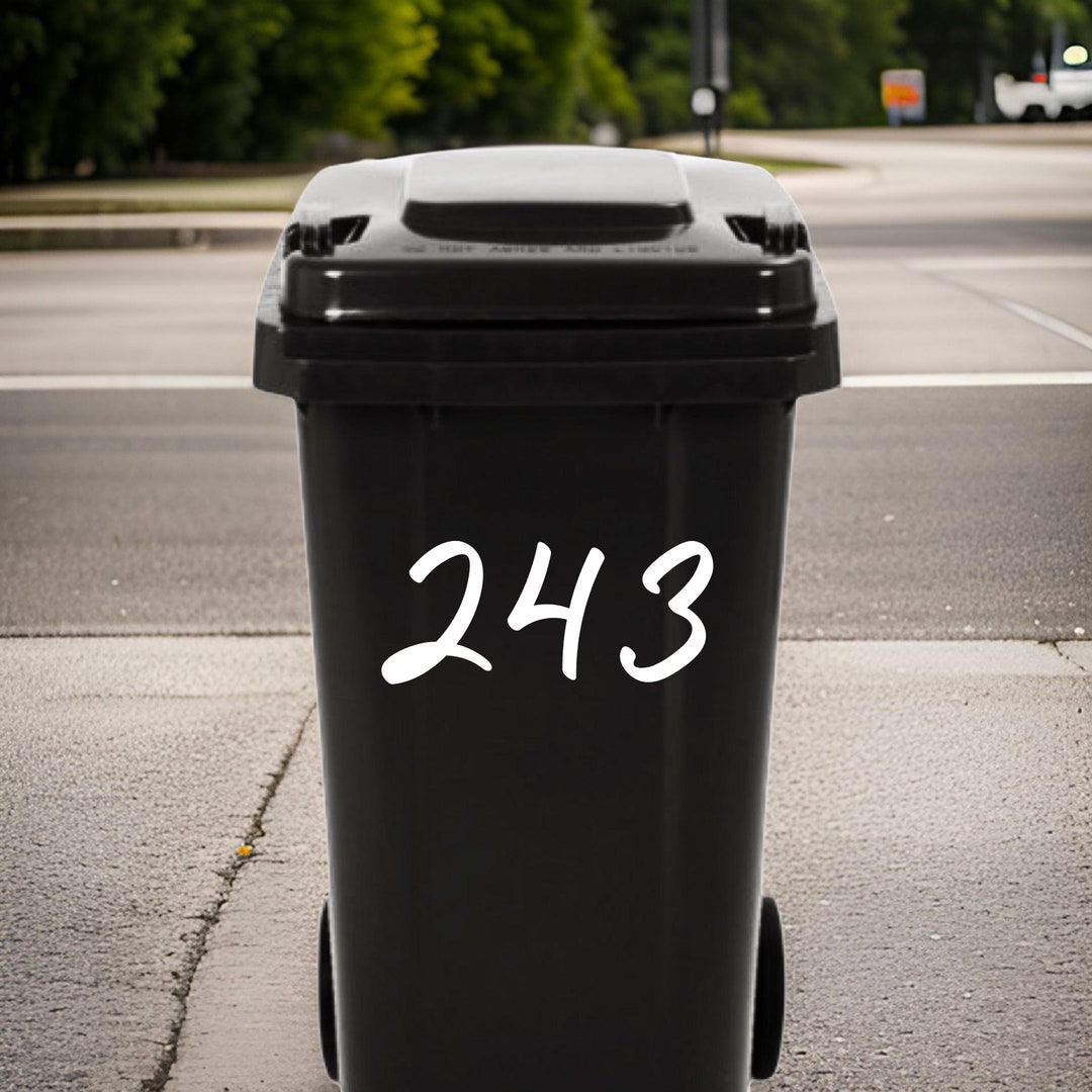 Wheelie Bin Sticker Rubbish Bin Sticker Custom Bin Decal Street Name ...