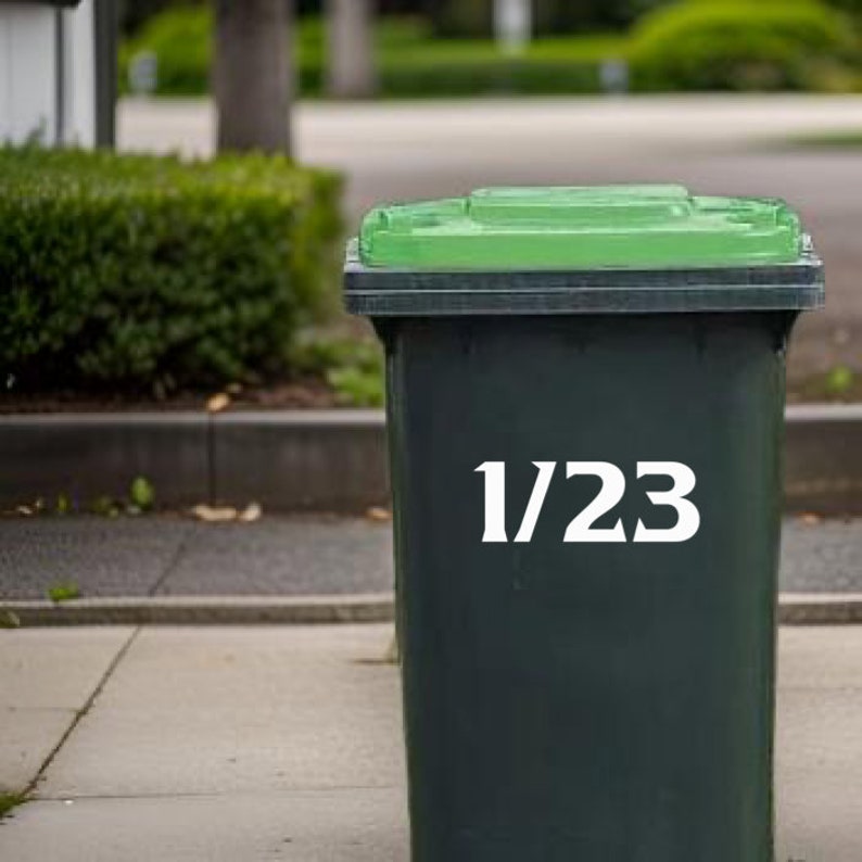 Wheelie Bin Sticker Rubbish Bin Sticker Custom Bin Decal Street Name ...