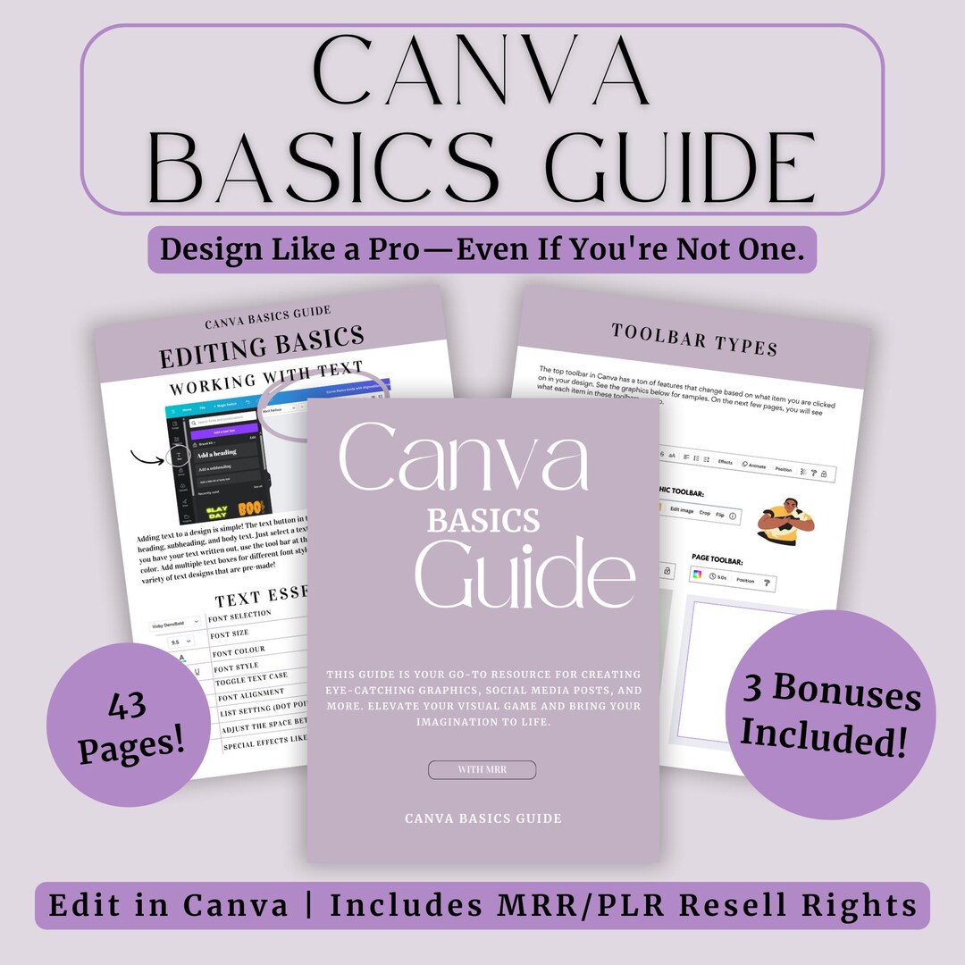 Canva Basics Guide, 128 Mockup Templates & 2025/2026 Girl Boss Planner ...