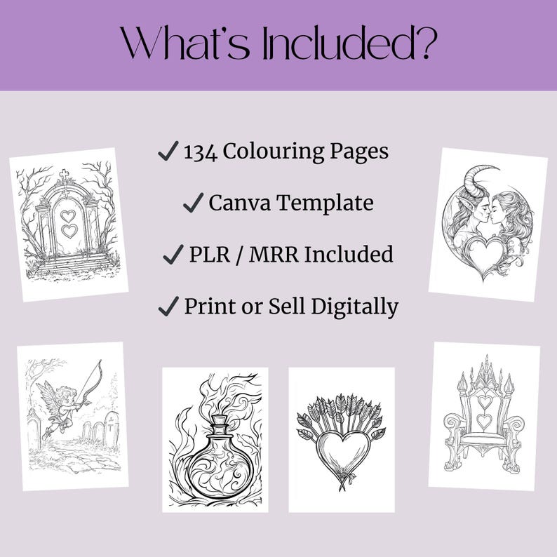 Dark Valentine’s Day Colouring Pages | Gothic Love & Spooky Romance ...