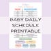 Baby Daily Schedule Printable | Newborn Routine Chart | Eat Play Sleep ...