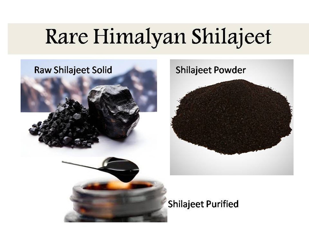 Indian Raw Shilajeet and Powder, Shilajit Purified, Himalayan Extract ...