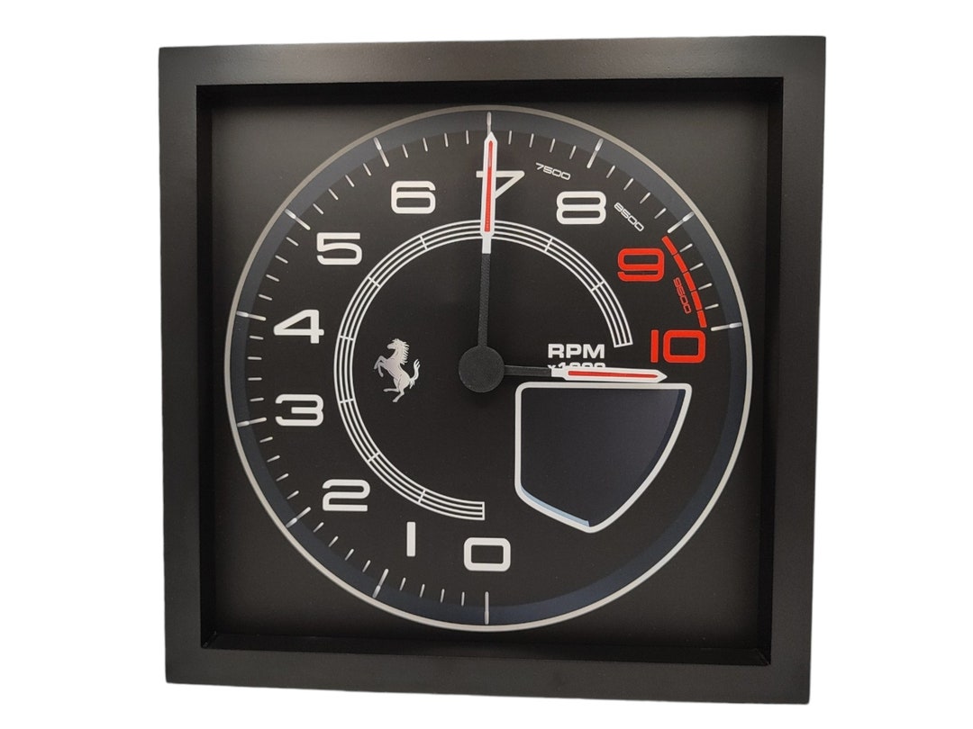 Ferrari Desk Clock, Wall Clock, Poster, Wall Art, Modern Clock, Frame ...