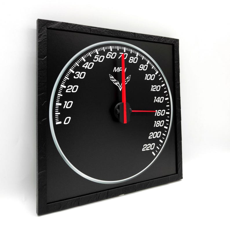 Chevrolet Corvette Speedometer Wall Clock, Desk Accessories, Car Guy ...