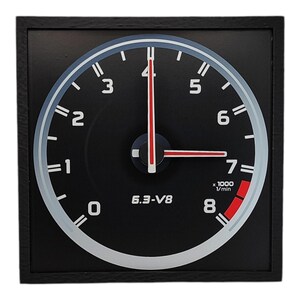 Desk Clock, Unique Wall Clock, Personalized Car Guy Gift, Shelf Poster ...