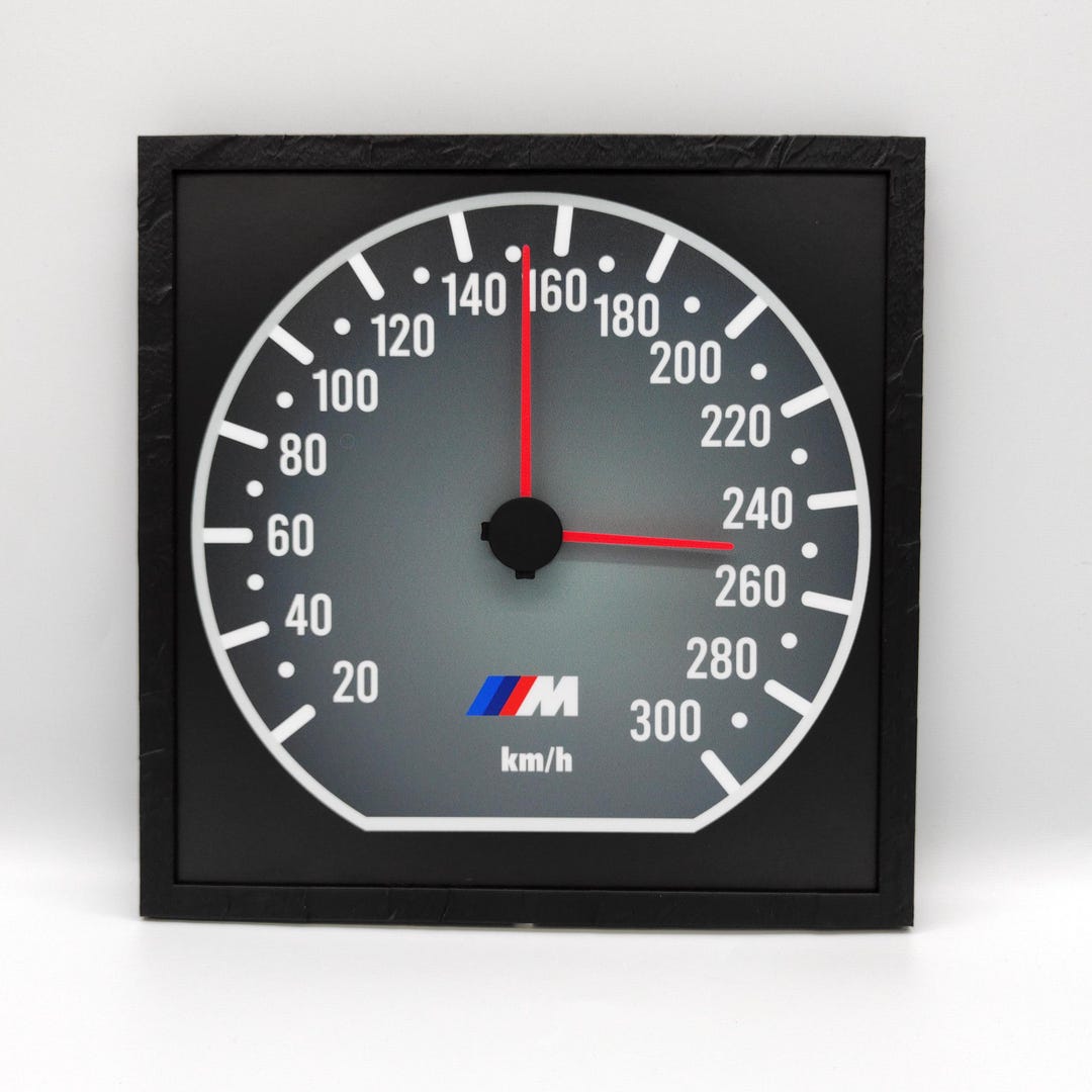 Bmw E46 M3 Speedometer Wall Clock, Desk Accessories, Car Guy Gift ...