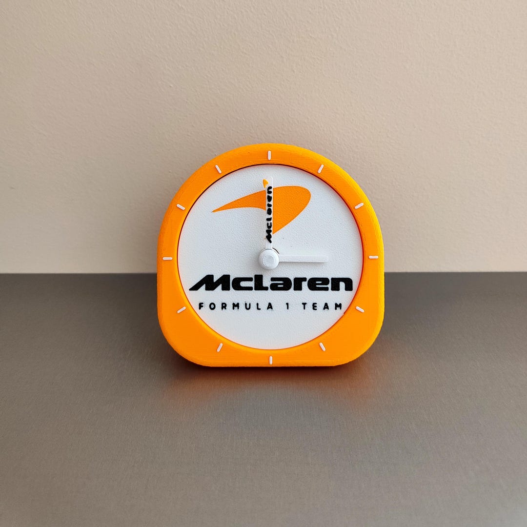Mclaren F1 Clock, Formula 1 Desk Clock, Racing Team Gift, Car Lover ...