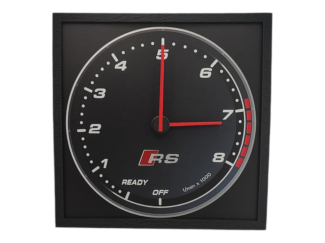 Desk Clock Audi RS, Unique Wall Clock, Personalized Car Guy Gift, Shelf ...