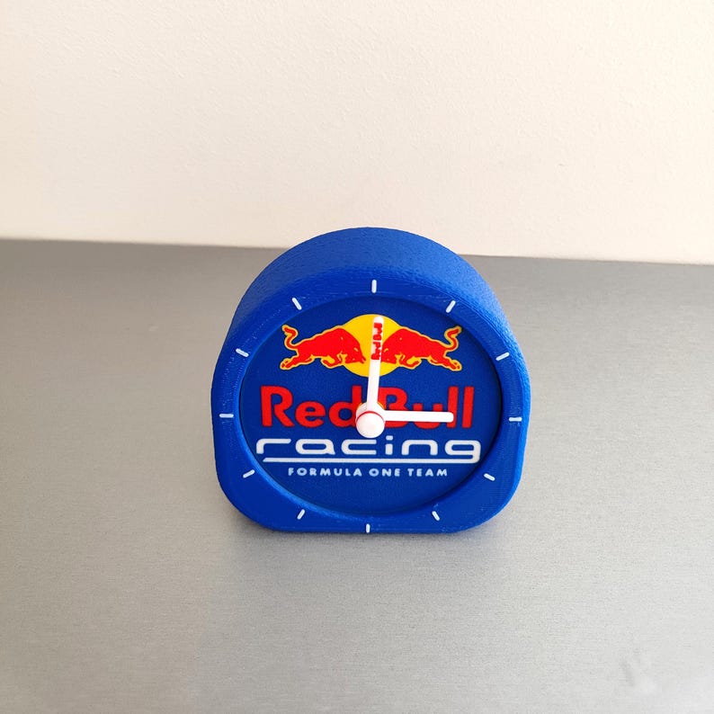 Red Bull F1 Clock, Formula 1 Desk Clock, Racing Team Gift, Car Lover ...