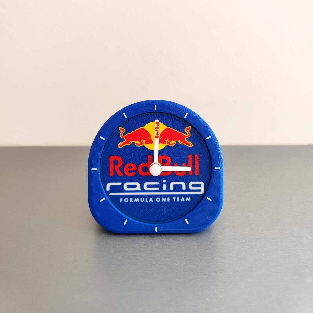 Red Bull F1 Clock, Formula 1 Desk Clock, Racing Team Gift, Car Lover ...
