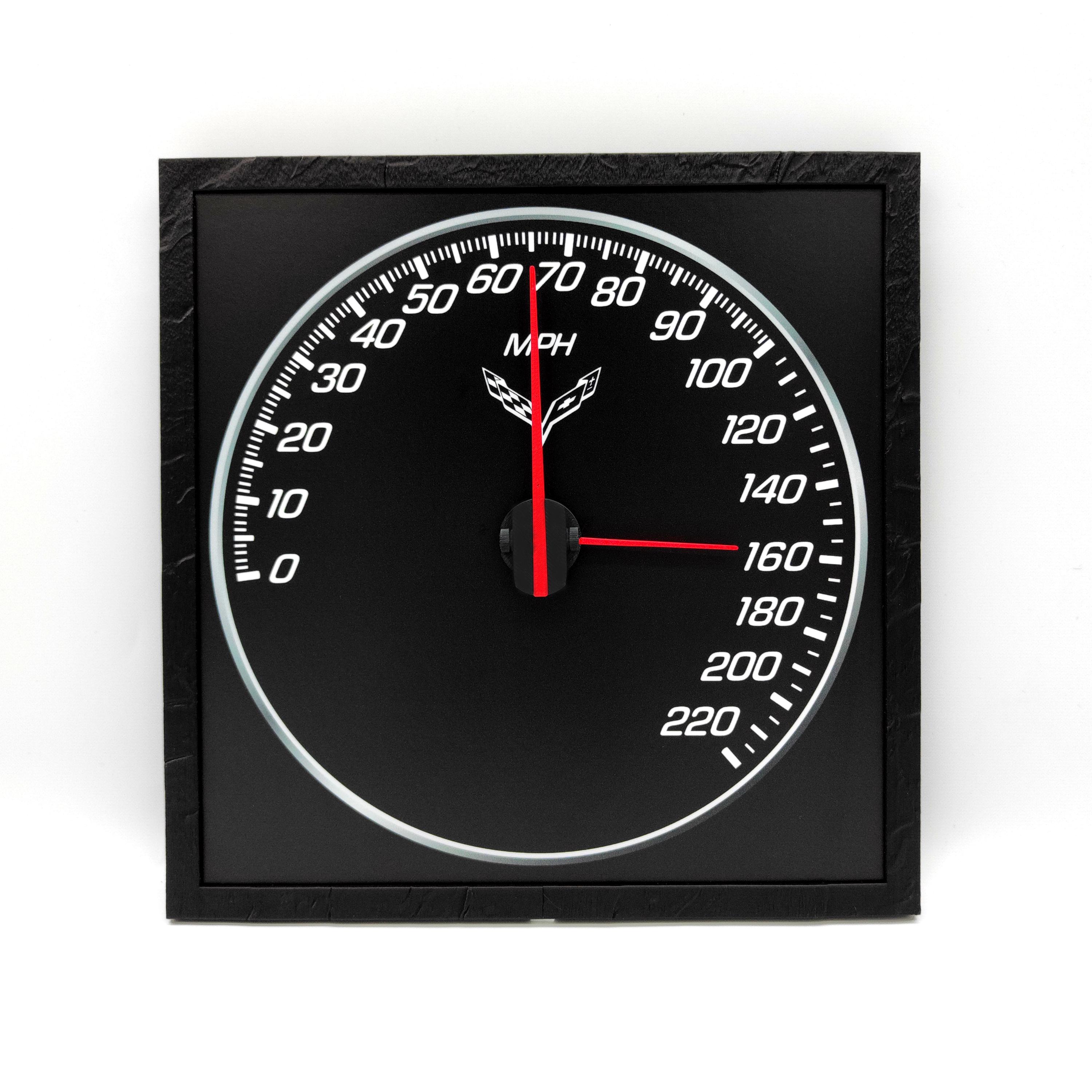 Chevrolet Corvette Speedometer Wall Clock, Desk Accessories, Car Guy ...
