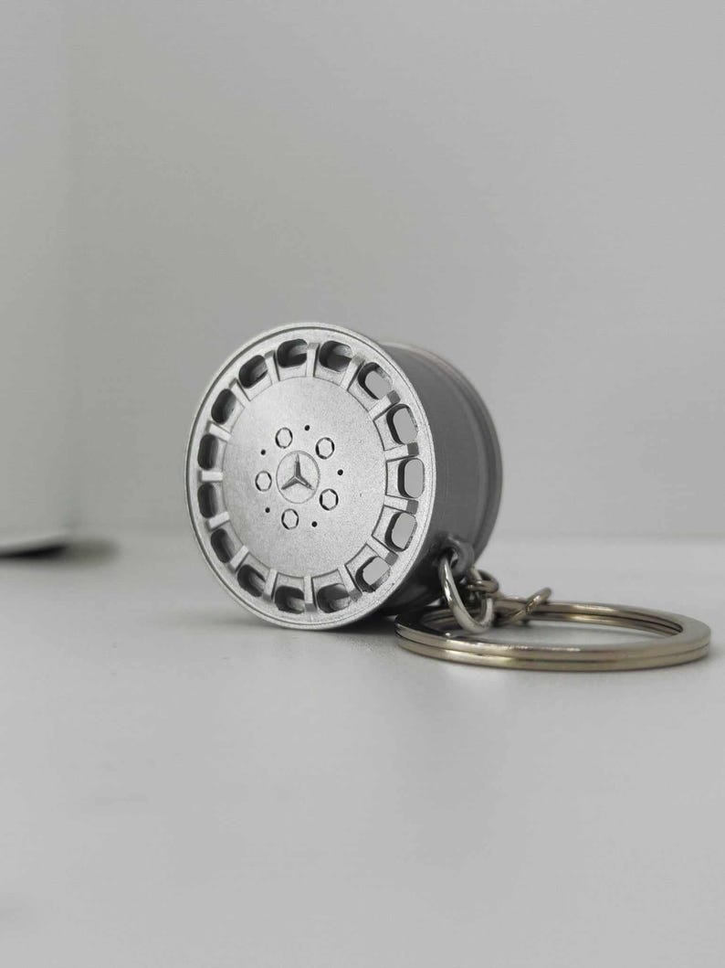 Mercedes W124 Wheel Keychain, 3d Printed Car Accessories, Car Guy Gift ...