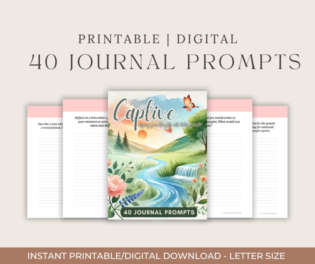 Captive - 40 Journal Prompts - Pdf Format, Good Notes, Printable - Etsy